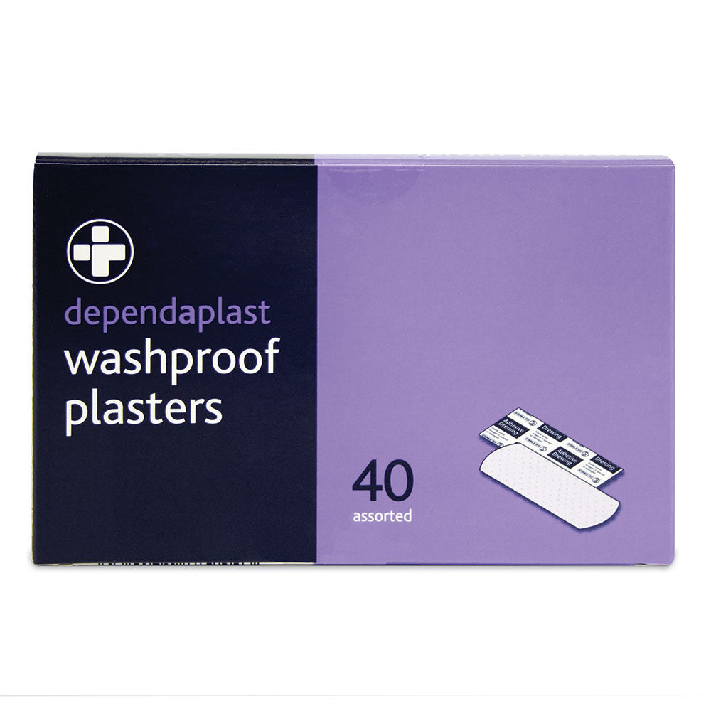 Dependaplast washproof plasters assorted box of 40 (for workplace kits ...