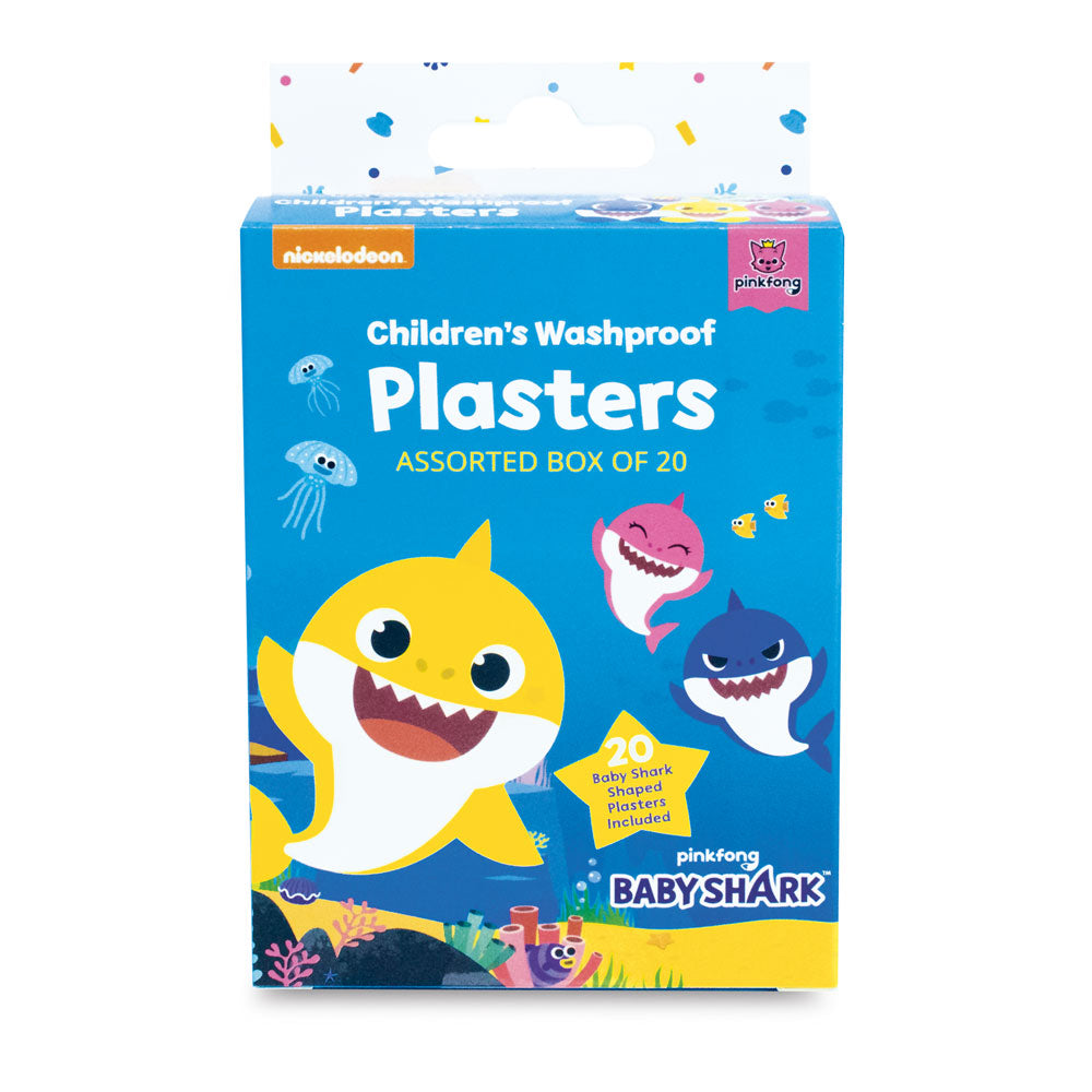 Baby Shark Washproof Plasters Assorted Box of 20 – Reliance Medical NZ